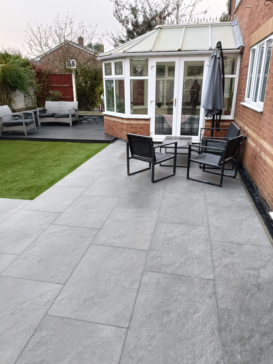 Shadow Grey Porcelain Paving By UK Landscaping Supplies – Paving Online